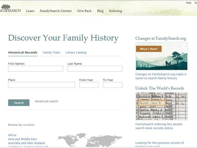 FamilySearch-verkkosivusto